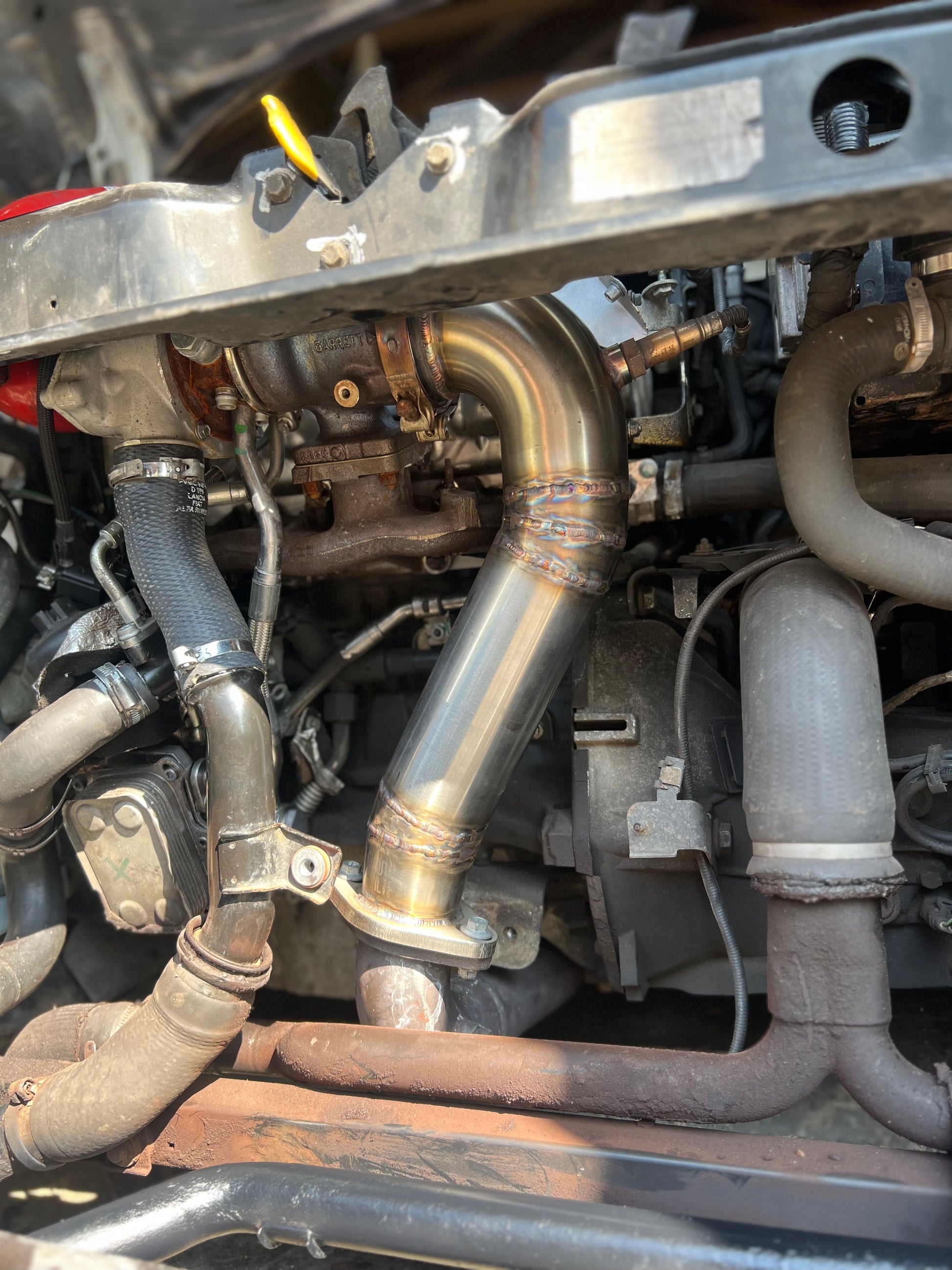 ABARTH 595/695 DE-CAT Downpipe (Garrett 1446) – asboperformance